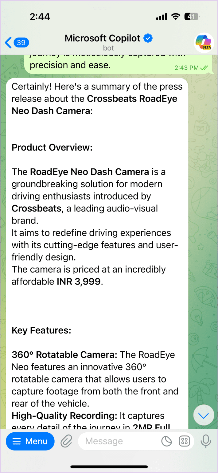 6 Cool Things You Can Do with Telegram’s New Microsoft Copilot AI Bot - Guiding Tech