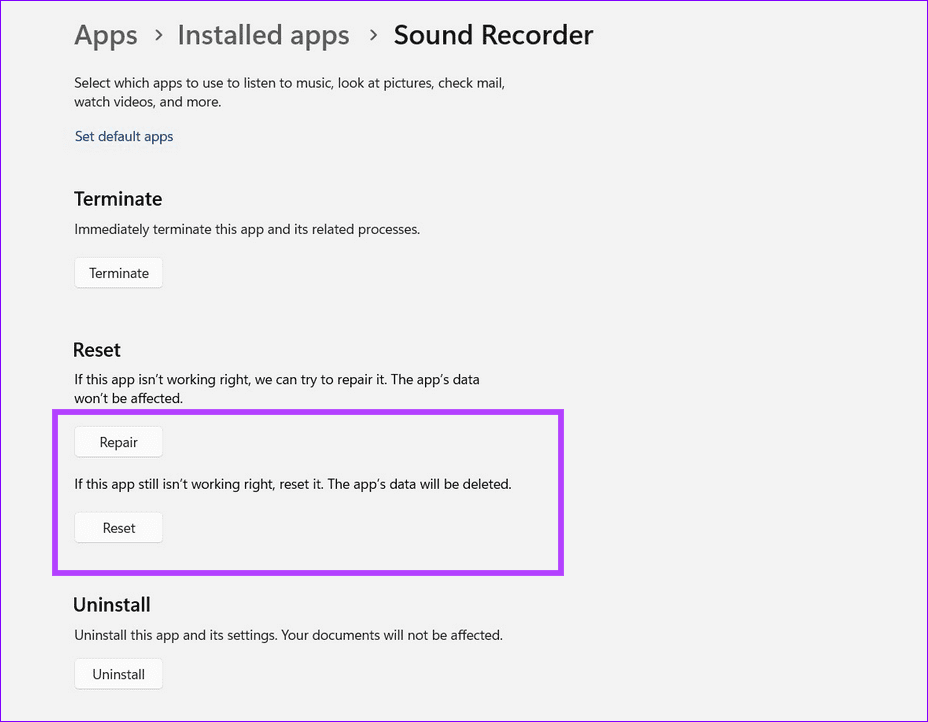 5 Ways to Fix Sound Recorder App Not Working on Windows 11 - Guiding Tech
