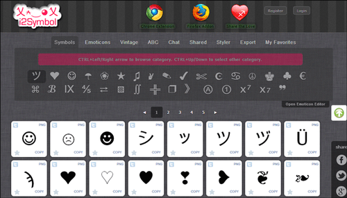 i2Symbol: impresionante editor de emoticonos para símbolos de chat ...