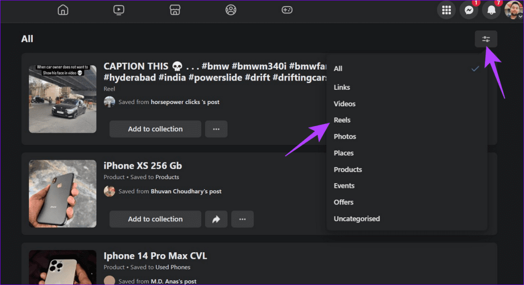 How to Find Liked and Saved Reels on Facebook - Guiding Tech