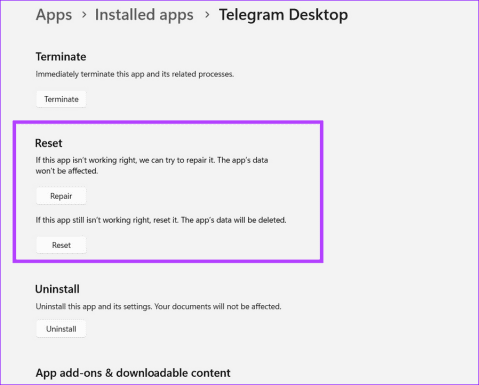 2 Ways to Fix the Telegram App Crashing on Windows 11 - Guiding Tech
