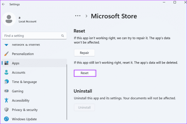 4 Ways to Reset the Microsoft Store on Windows 11 - Guiding Tech