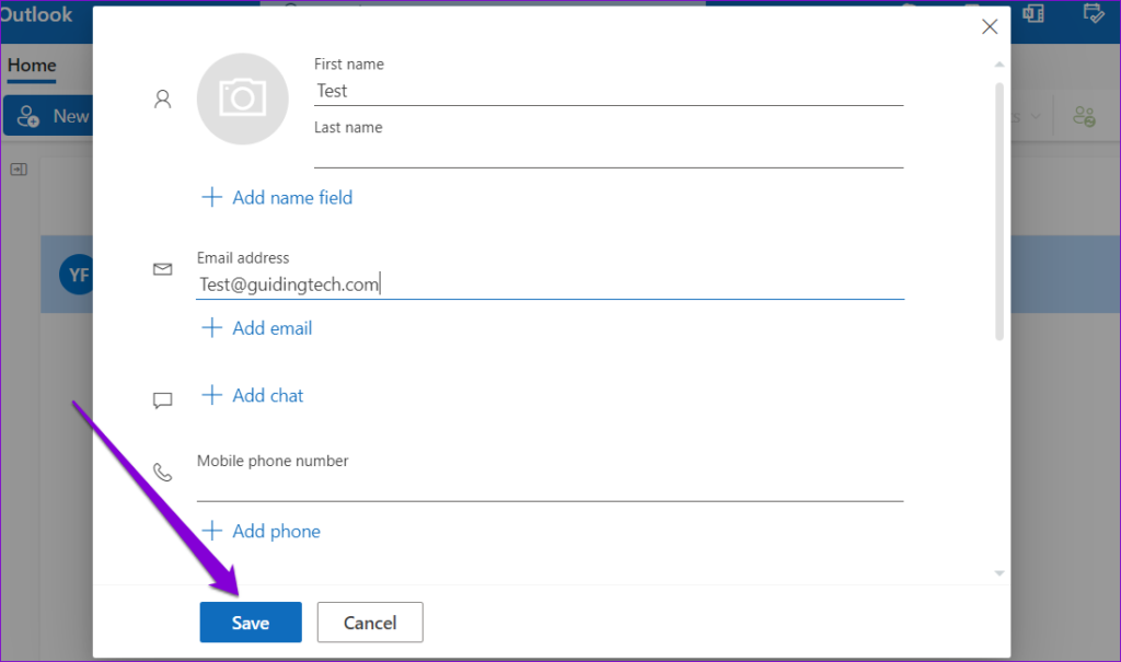 3 Ways to Add a Contact in Microsoft Outlook - Guiding Tech