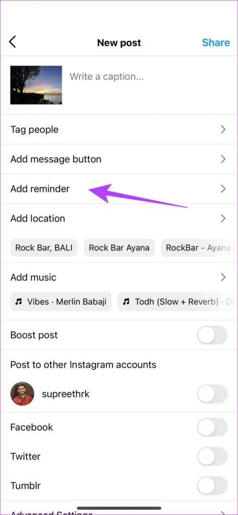 How to Add Reminders for Instagram Posts and Stories on Mobile App ...