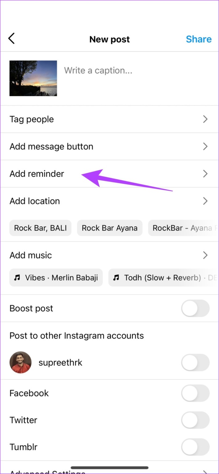 How to Add Reminders for Instagram Posts and Stories on Mobile App ...