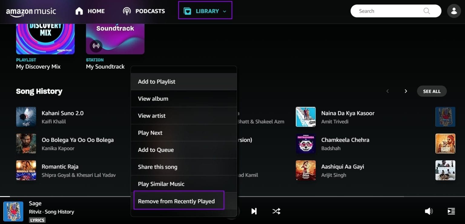 How to Clear Song History on Amazon Prime Music - Guiding Tech