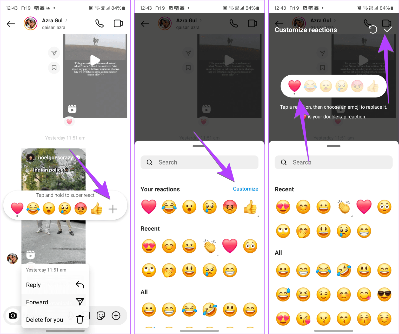 How to Change Double Tap Reaction on Instagram Messages - Guiding Tech