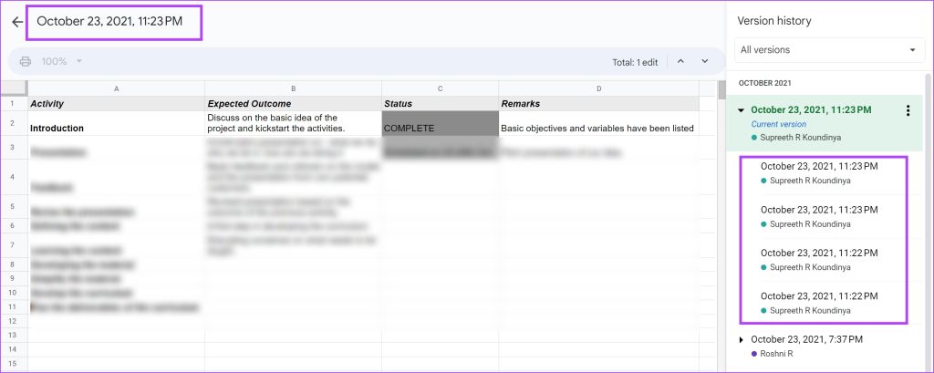 How to See Edit History in Google Sheets - Guiding Tech