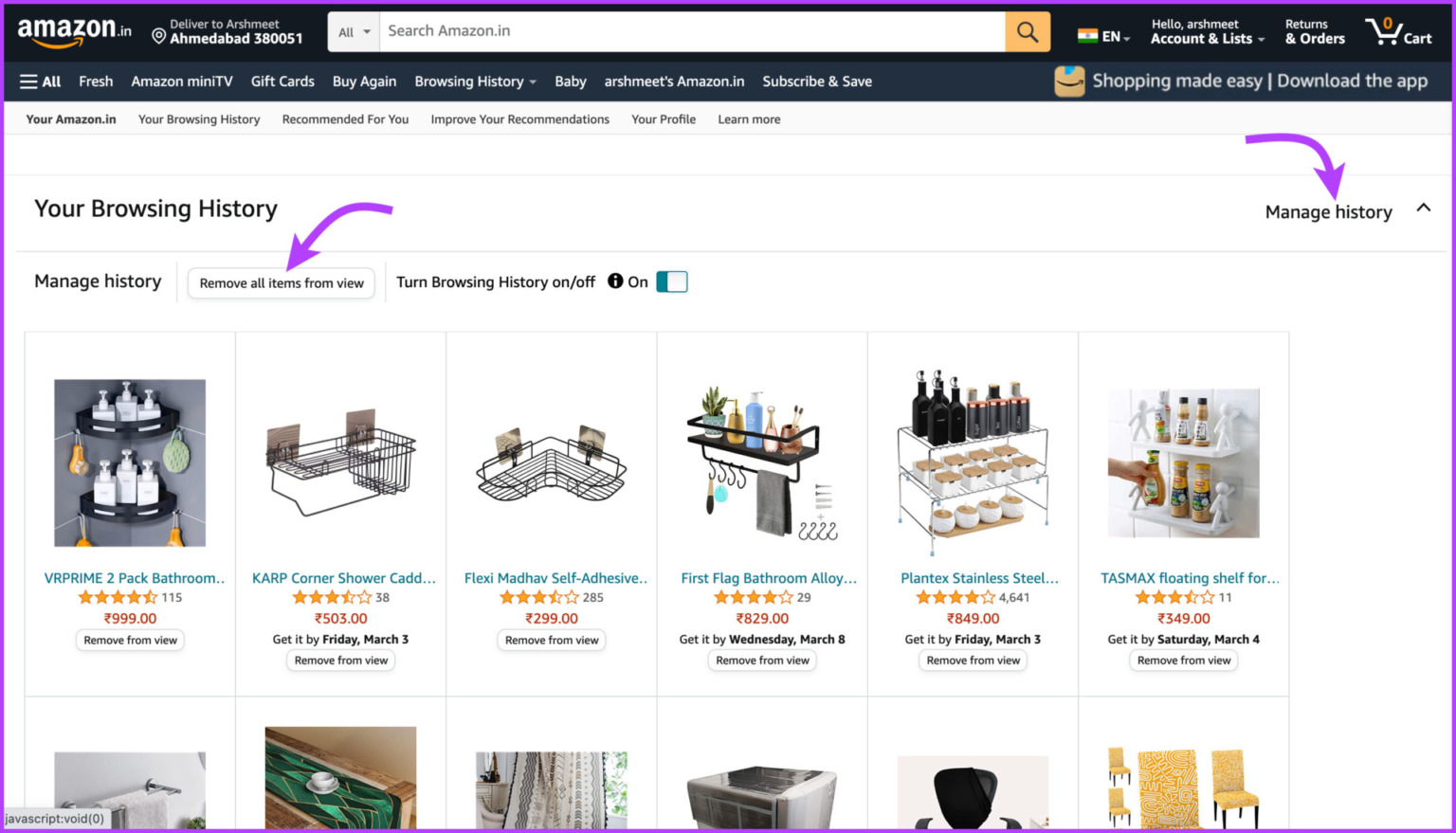 How to Clear Your Amazon Search History - Guiding Tech