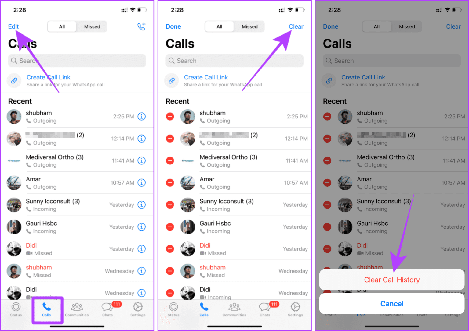 How to Delete WhatsApp Call History on Android and iOS Devices ...