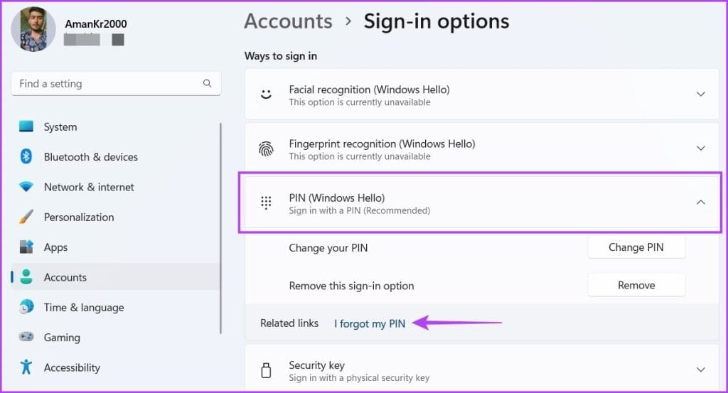 How to Remove PIN at Login in Windows 11 - Guiding Tech