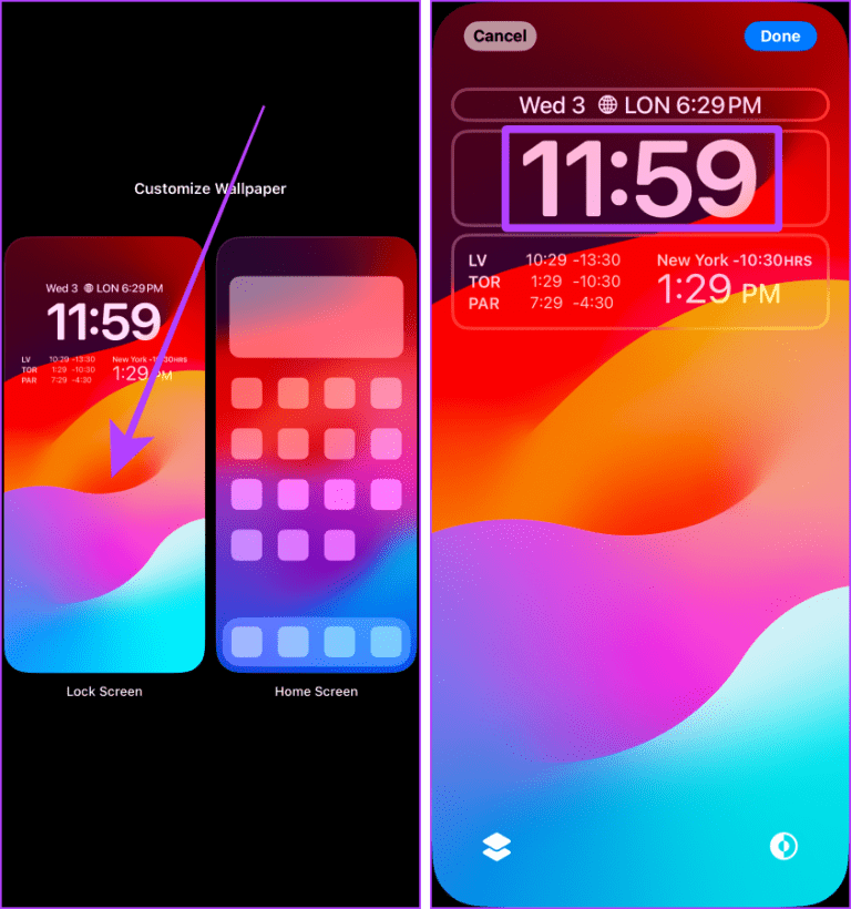 4 Ways to Add and Customize Clock on iPhone Lock Screen - Guiding Tech