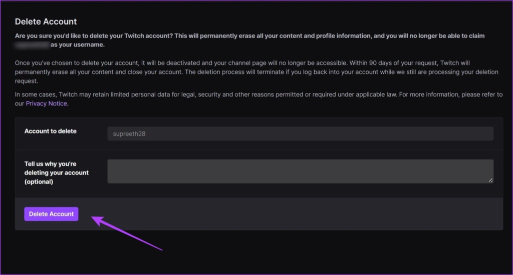 How to Delete Twitch Account on PC, iPhone, and Android - Guiding Tech