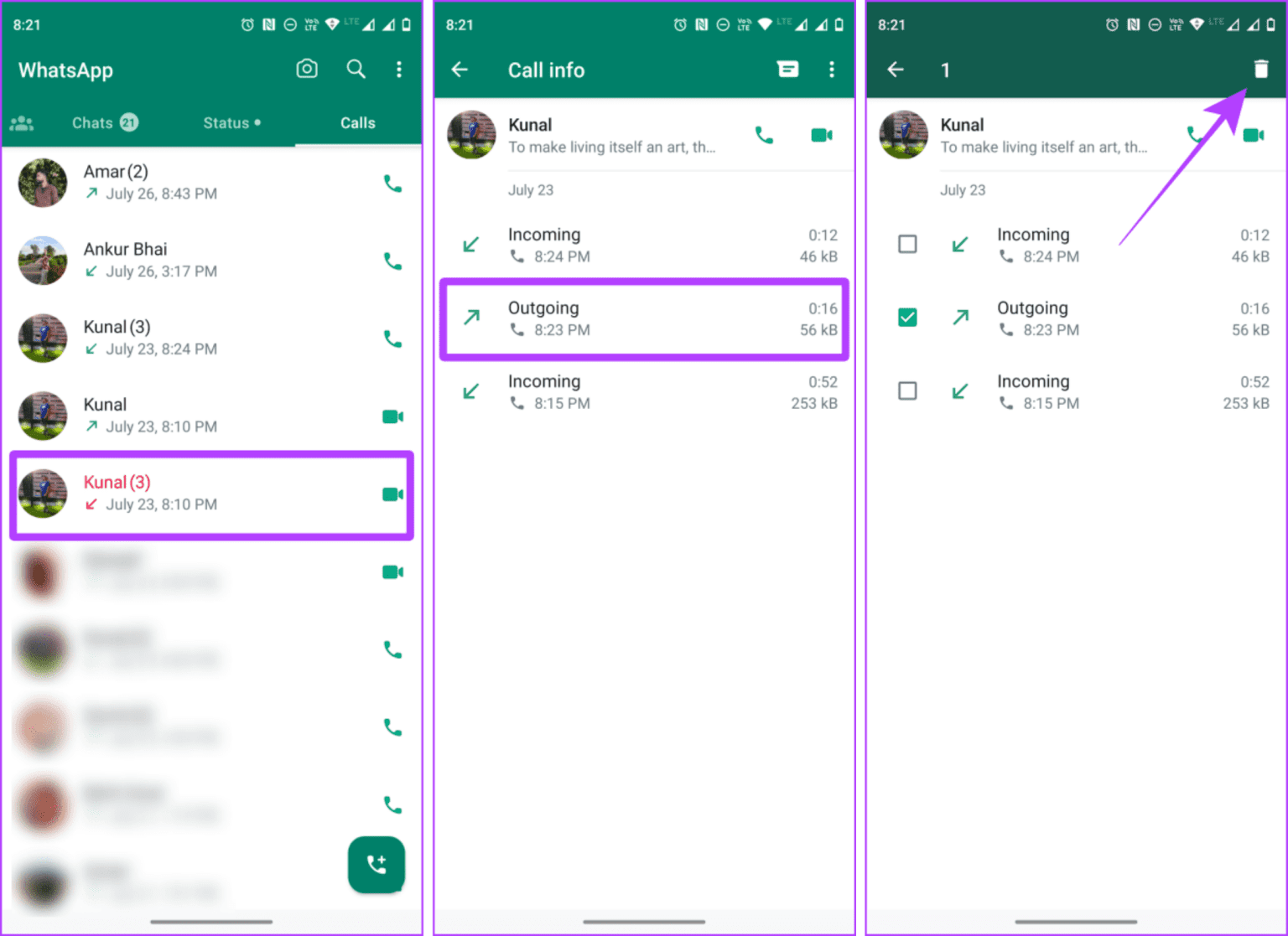 How to Delete WhatsApp Call History on Android and iOS Devices ...