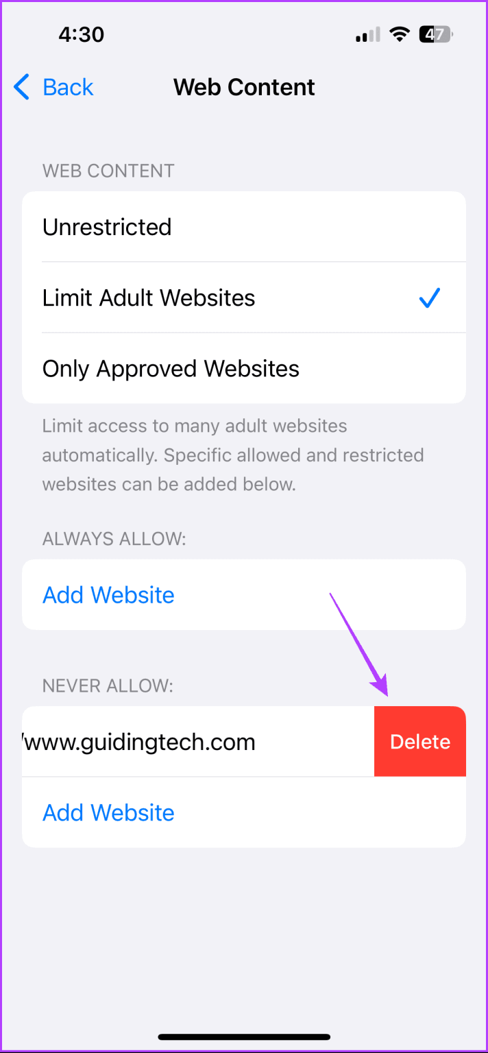 How to Block Websites on iPhone and iPad - Guiding Tech