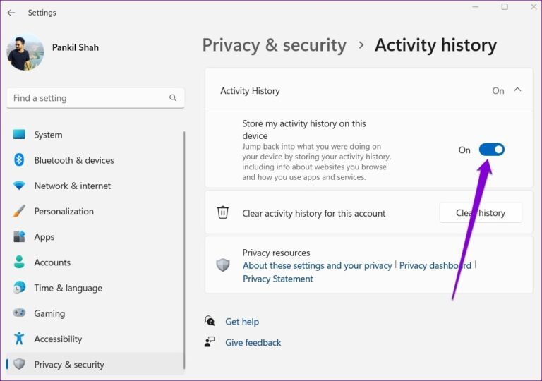 How to Clear All Activity History on Windows 11 - Guiding Tech