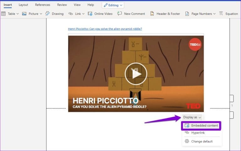 How to Insert Videos in a Microsoft Word Document - Guiding Tech