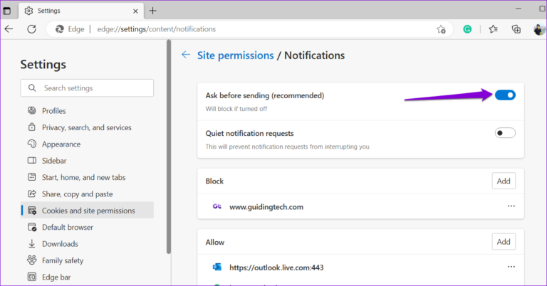 6 Ways to Fix Microsoft Edge Notifications Not Working on Windows ...