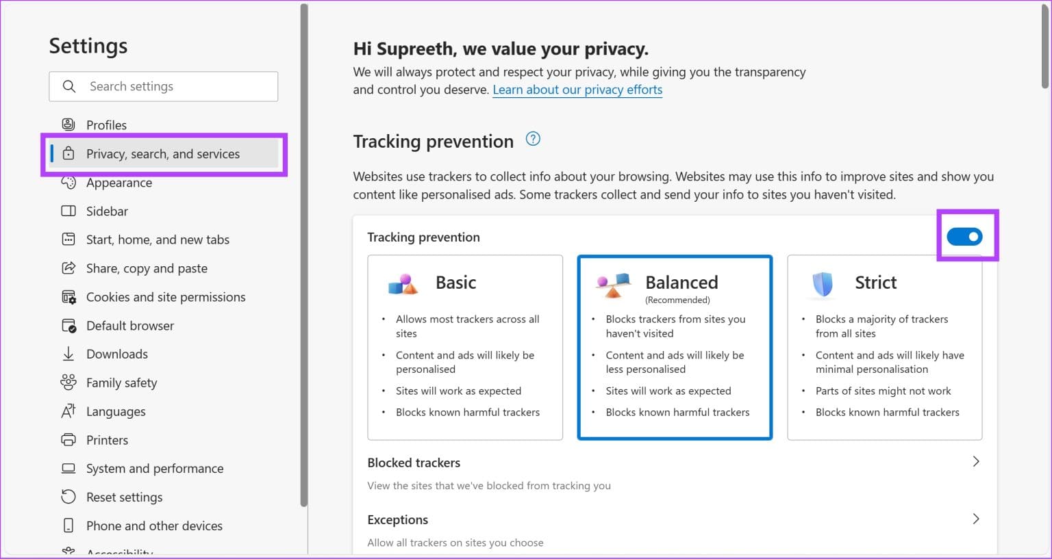 Should You Use Tracking Prevention in Microsoft Edge