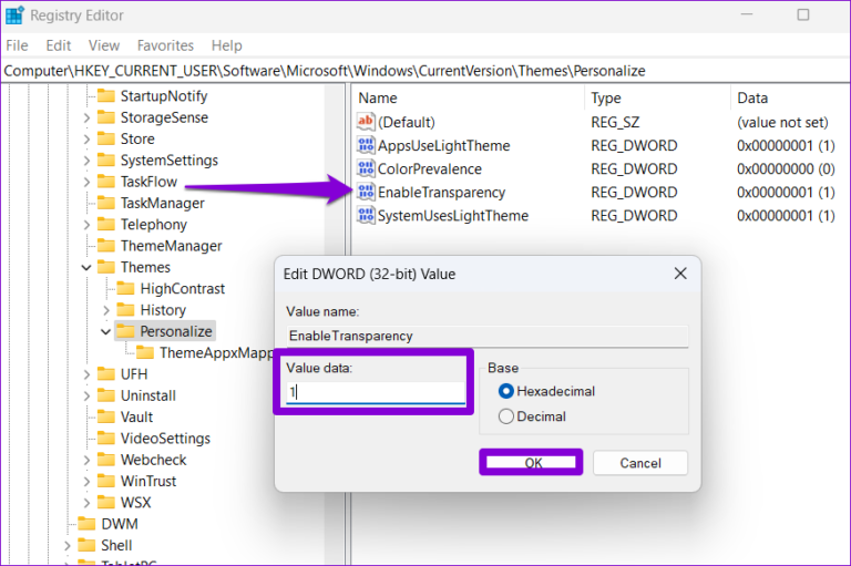 5 Ways to Fix Transparency Effects Not Working on Windows 11 - Guiding Tech