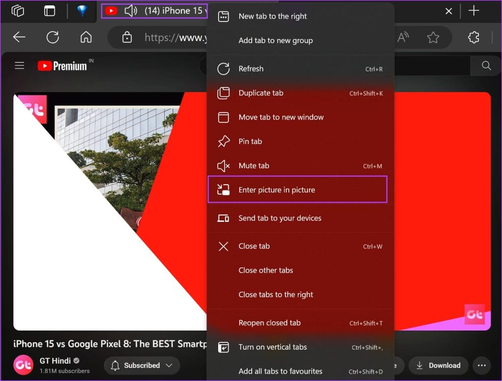 2 Ways to Turn on Picture in Picture on Microsoft Edge - Guiding Tech