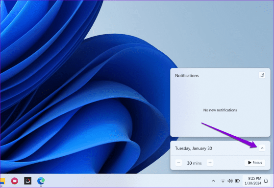 4 Fixes for Taskbar Calendar Not Opening on Windows 11 - Guiding Tech