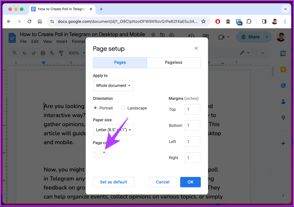 How to Change Background Color in Google Docs - Guiding Tech