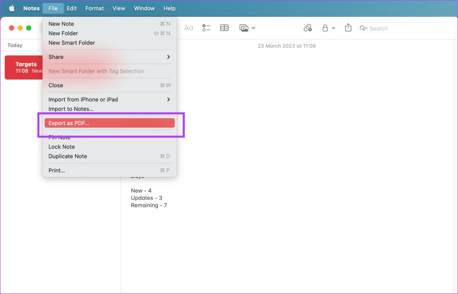 How to Save Apple Notes as PDF on iPhone and Mac - Guiding Tech