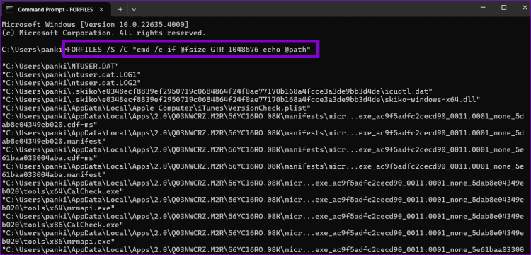 3 Ways to Find Large Files on Windows 10 and 11 - Guiding Tech