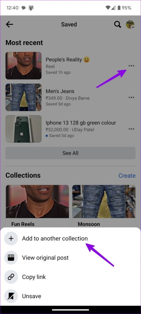 How to Find Saved and Liked Reels on Facebook - Guiding Tech