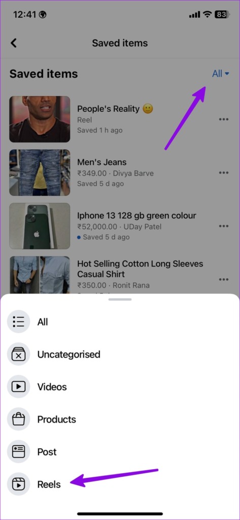 How to Find Saved and Liked Reels on Facebook - Guiding Tech