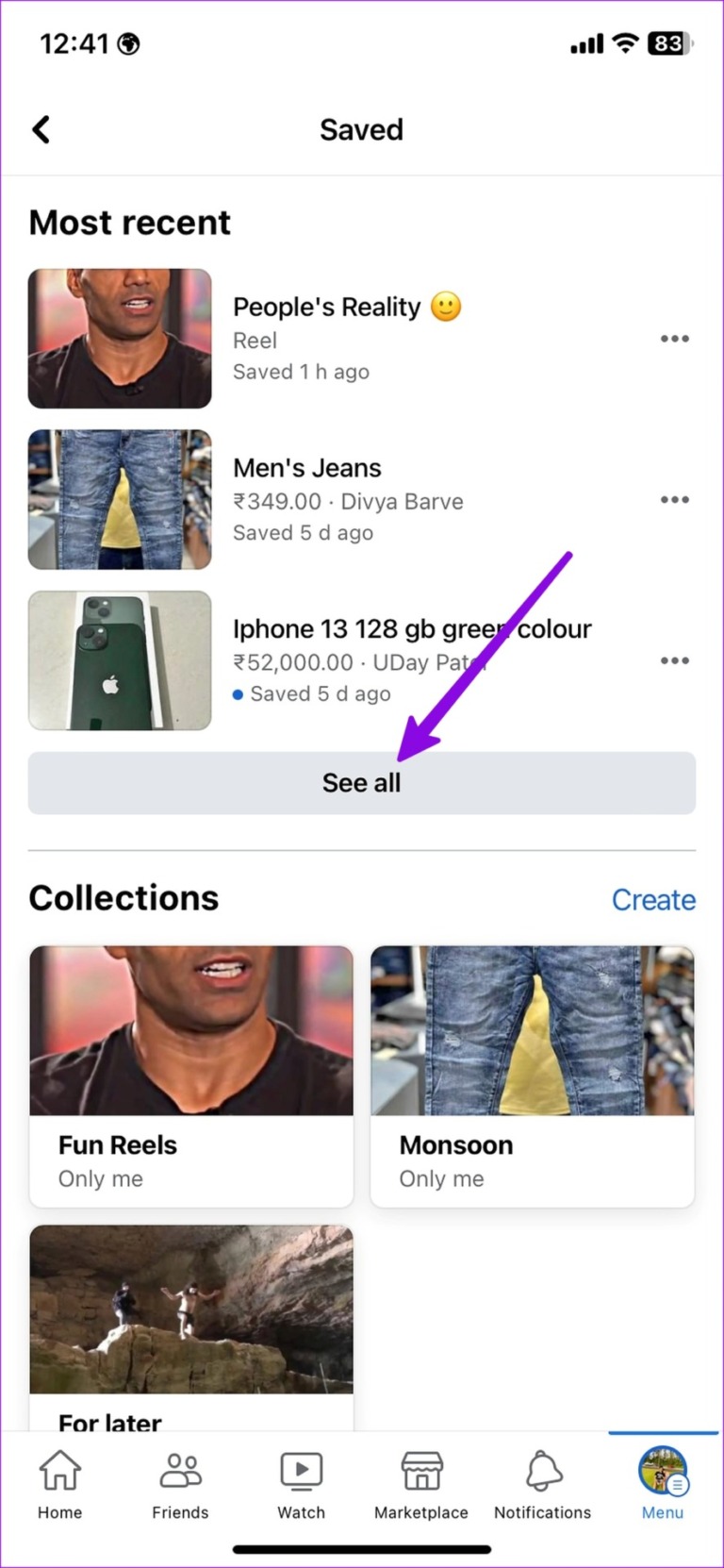 How to Find Saved and Liked Reels on Facebook - Guiding Tech