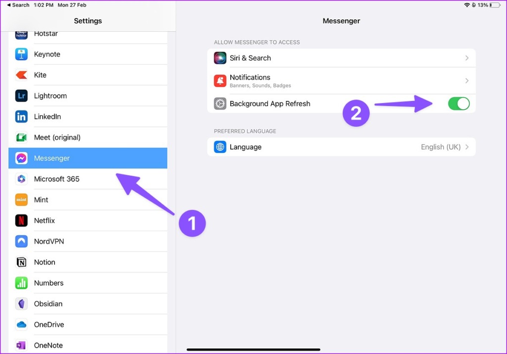 Top 9 Ways to Fix Facebook Messenger Not Working on iPad - Guiding Tech
