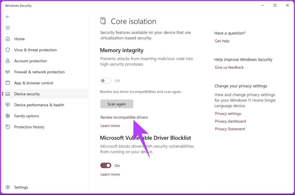 9 Ways to Fix Memory Integrity Is Off Error on Windows 11/10 - Guiding Tech