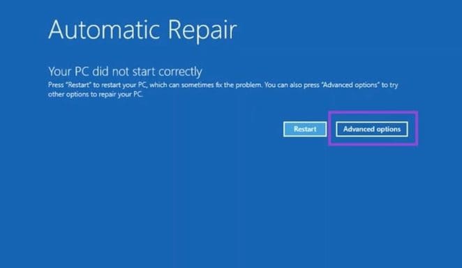 Fix Your PC Did Not Start Correctly (Windows 11) Message - Guiding Tech