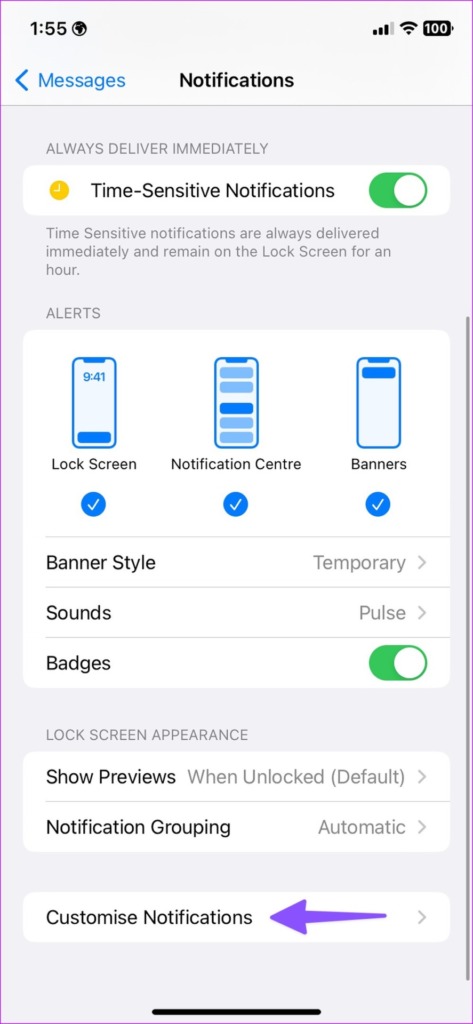 10 Best Fixes for iPhone Not Receiving Text Notifications - Guiding Tech