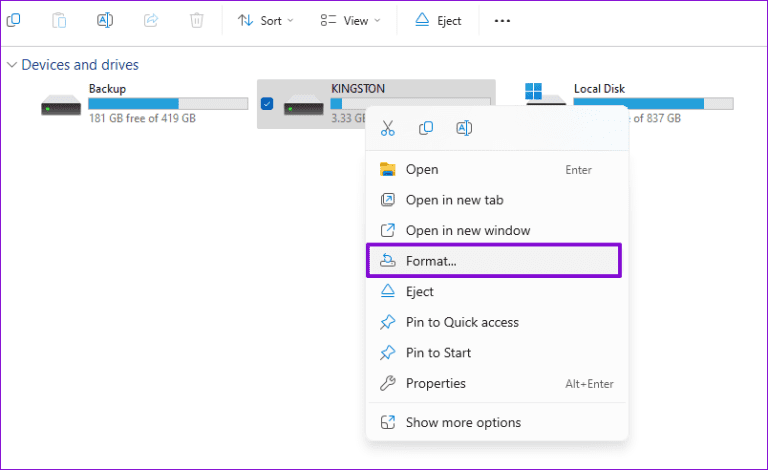 5 Ways to Format SD Card on Windows 11 - Guiding Tech