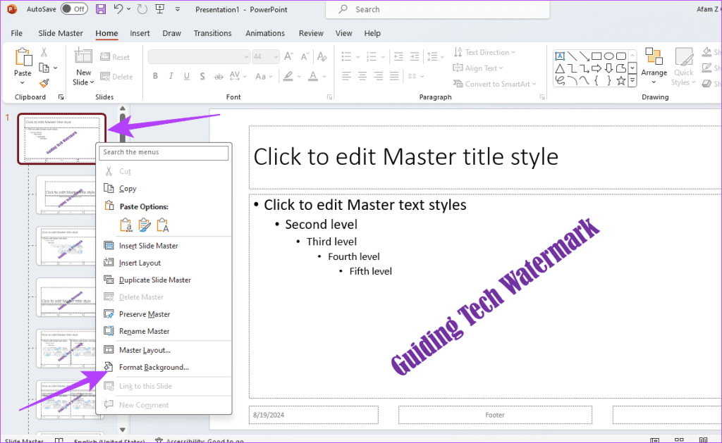 How to Create and Add Watermark in PowerPoint Slides - Guiding Tech