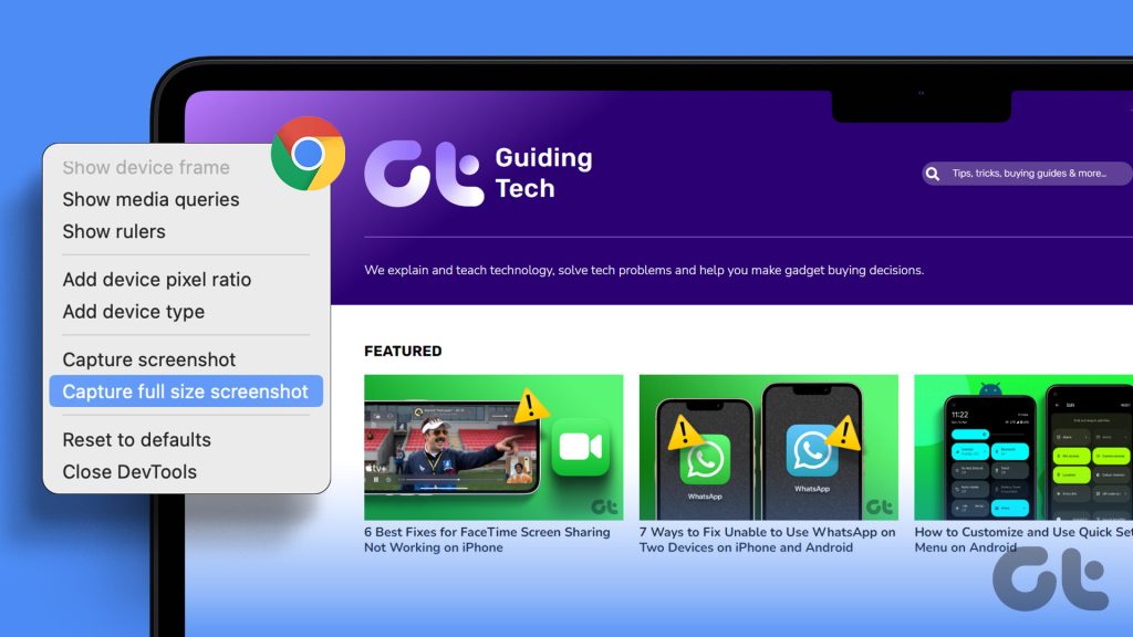 How to Take a Full Page Screenshot on Microsoft Edge - Guiding Tech