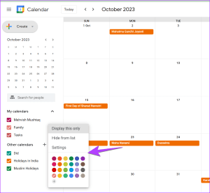 3 Ways to Change Colors on Google Calendar - Guiding Tech