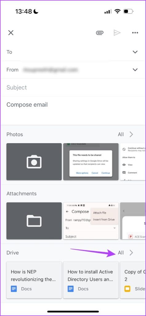 How to Attach Files on Gmail on iPhone and Android - Guiding Tech