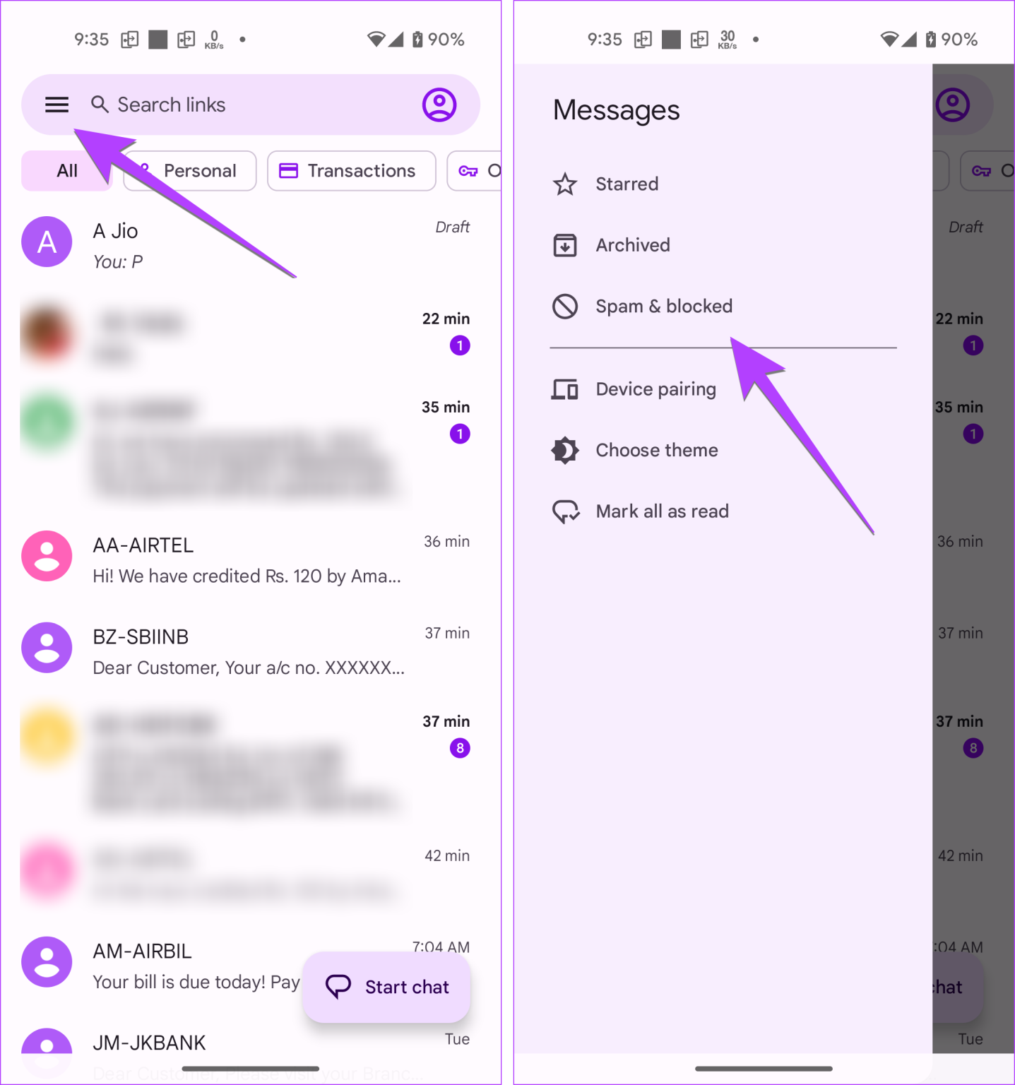 How to See and Retrieve Blocked Messages on Android (Samsung Included ...