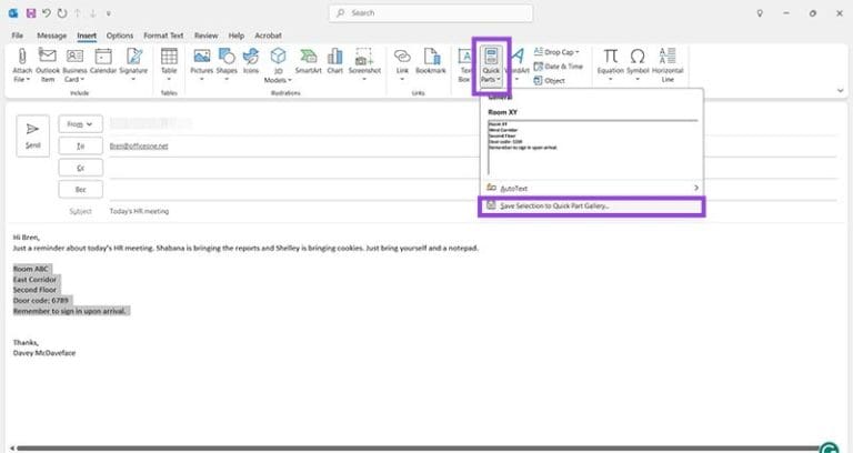How to Add Quick Parts in Outlook - Guiding Tech