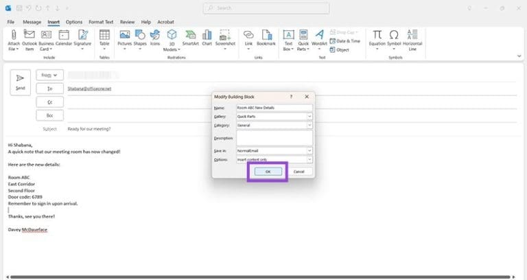 How to Add Quick Parts in Outlook - Guiding Tech