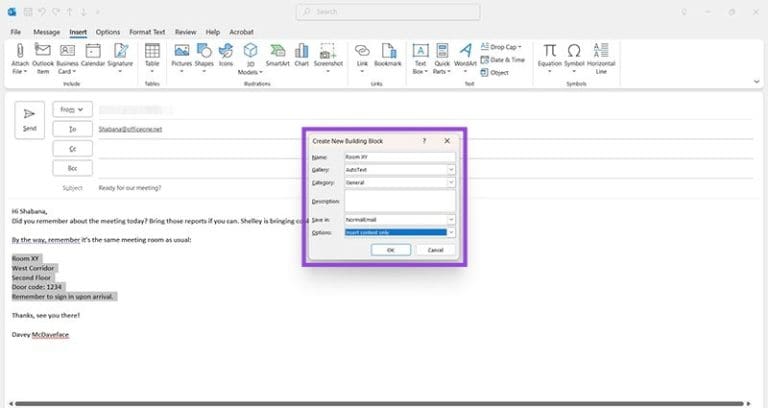 How to Add Quick Parts in Outlook - Guiding Tech