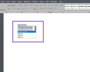 How to Add a Drop-Down List in Word - Guiding Tech