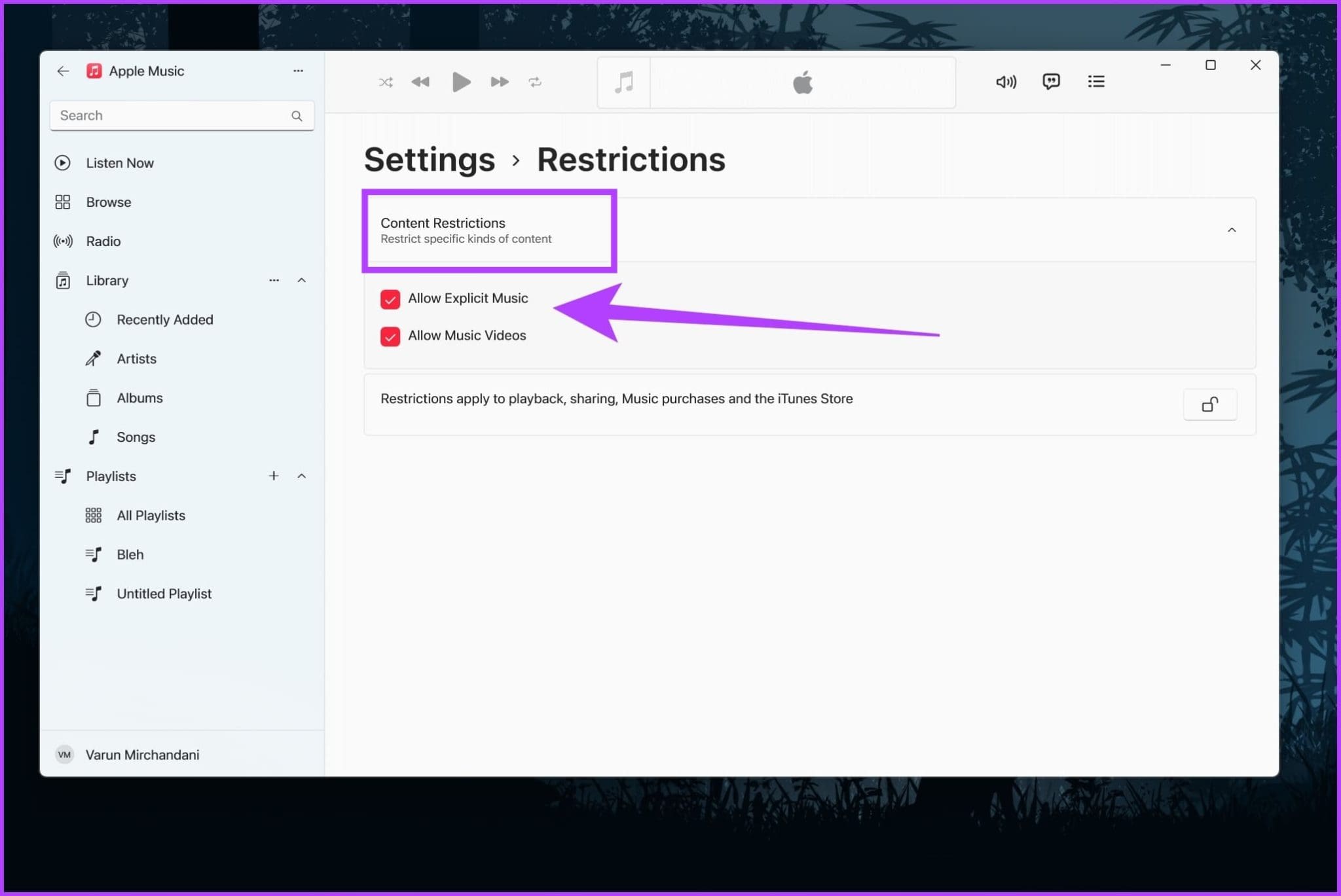 How to Allow or Turn off Explicit Content on Apple Music - Guiding Tech