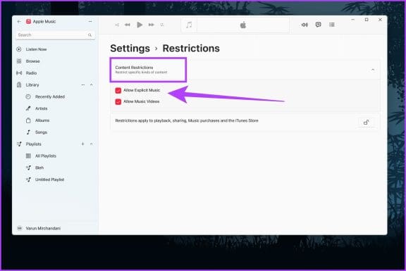 How to Allow or Turn off Explicit Content on Apple Music - Guiding Tech
