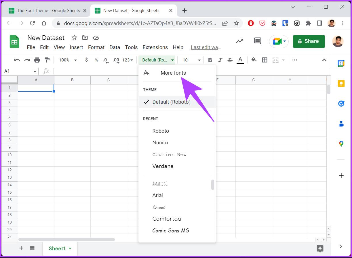 How to Change Default Font in Google Sheets: 3 Easy Ways - Guiding Tech