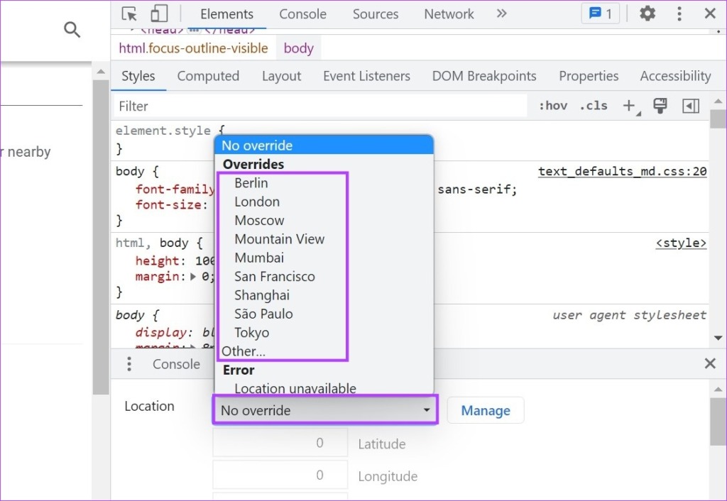 How to Change or Fake Location in Chrome, Edge, and Firefox - Guiding Tech